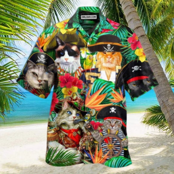 Cat It s Pirate Life For Me – Hawaiian Shirt - Walmart.com