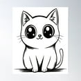 Cat Kawaii Poster Wall Art Modern Wall Decor Wall Art Home Decor Cute ...