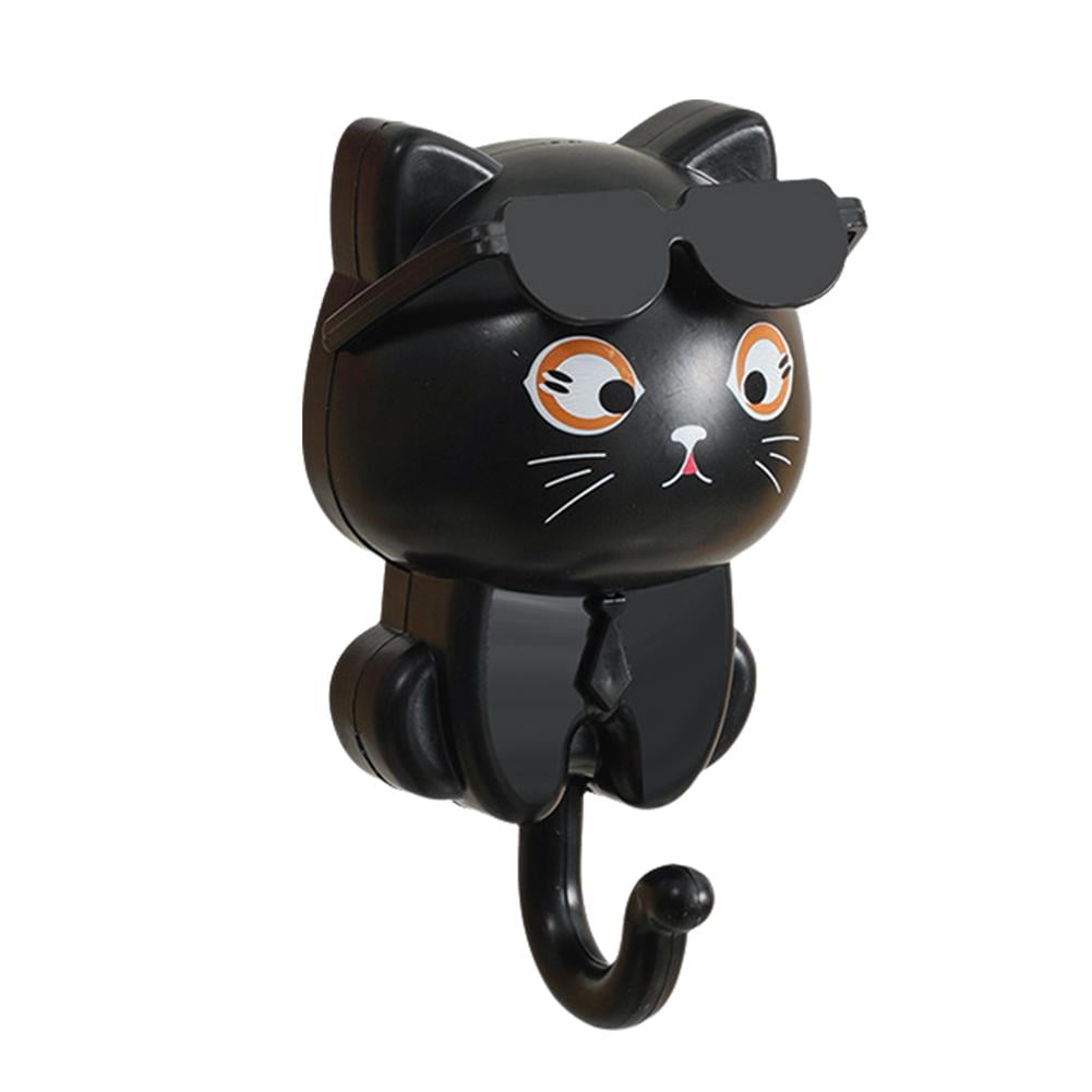 Cat Key Holder,Key Holder for Wall,Cartoon Sunglasses Cat Creative Key ...