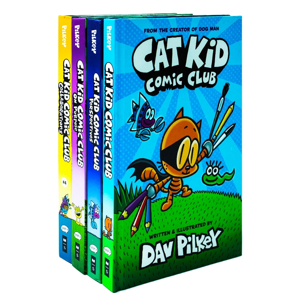 Cat Kid Comic Club Collection 4 Books By Dav Pilkey (Cat Kid Comic Club ...