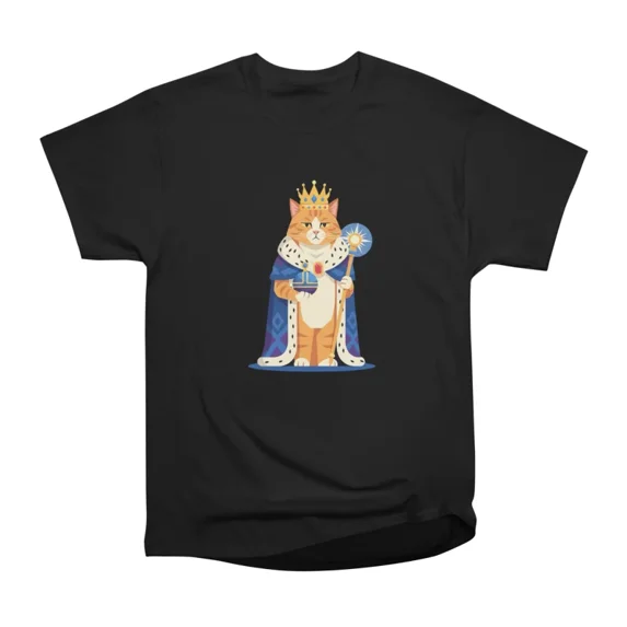 Cat King T-Shirt Tee Gift For Him Merch For Her Apparel For Friend 1 ...