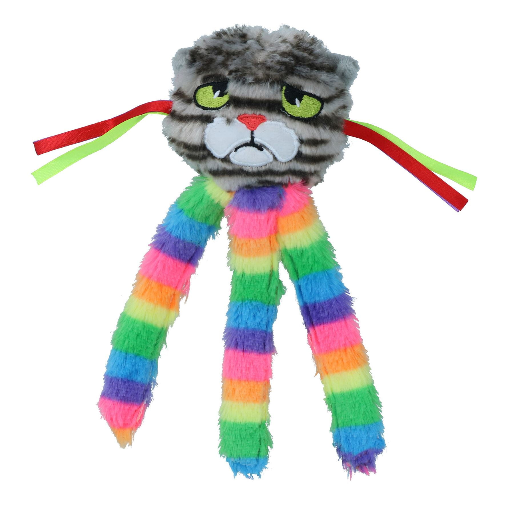 Cat Kitten Catnip Filled Interactive Moody Moggy Rainbow Grab Play Toy ...