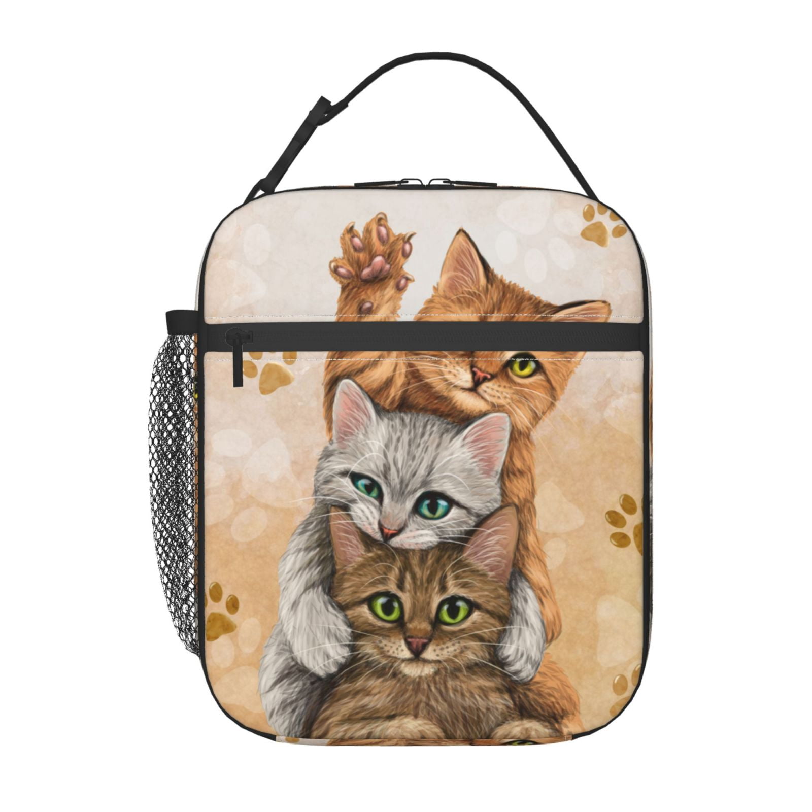 Cat Kitten Paw Insulated Lunch Bag For Women Men, Portable Leakproof ...