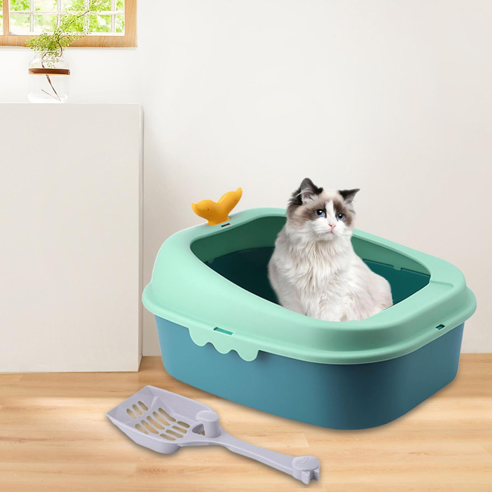 Cat Kitten Potty Toilet Open Top Pet Litter Tray PP Large Space Bedpan ...