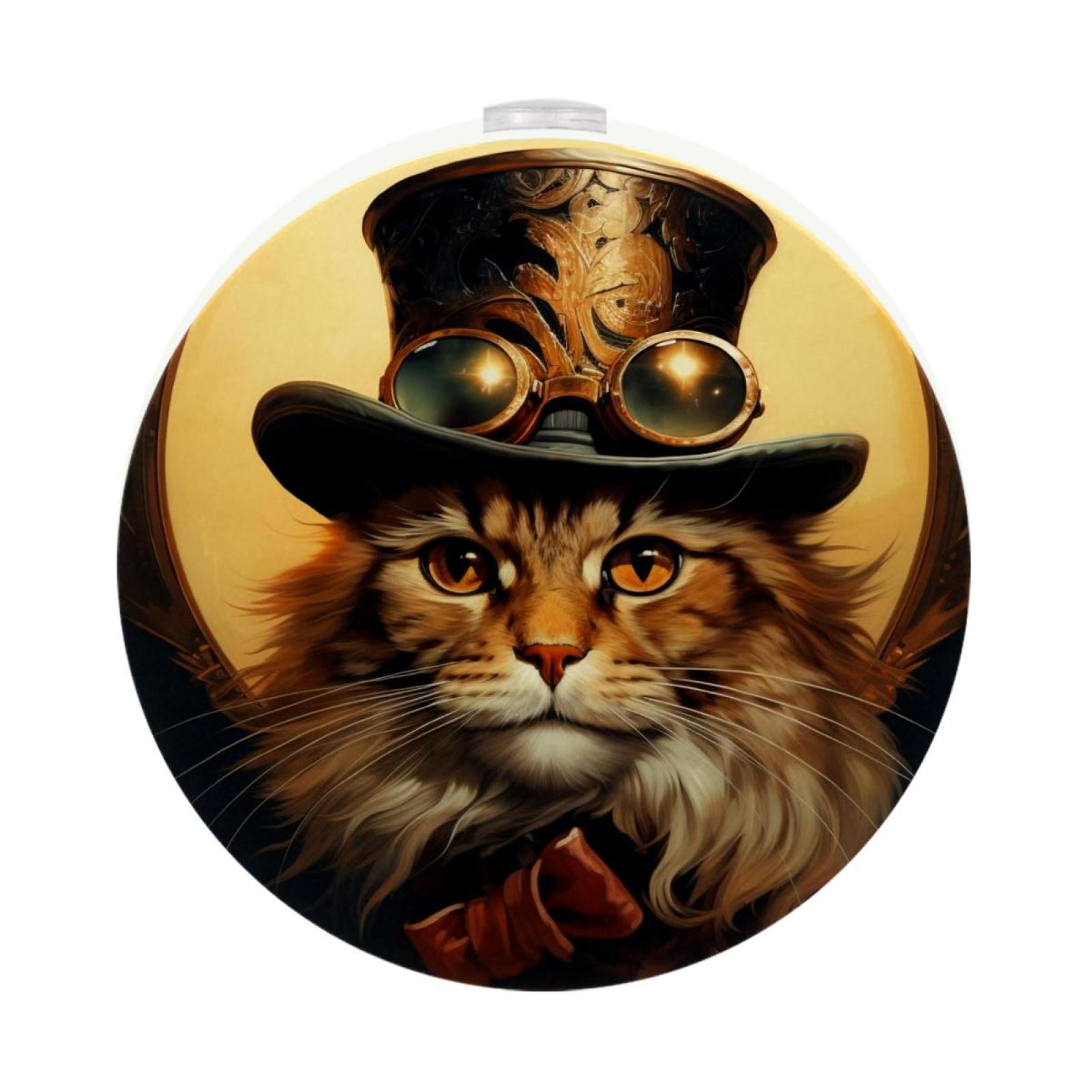 Cat LED Round Night Light-2PCS, Energy Efficient Plug-in Bedroom ...