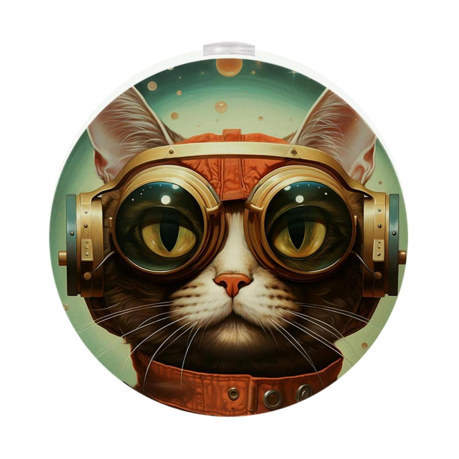 Cat LED Round Night Light-2PCS Ultra Bright Candle Battery Powered for ...