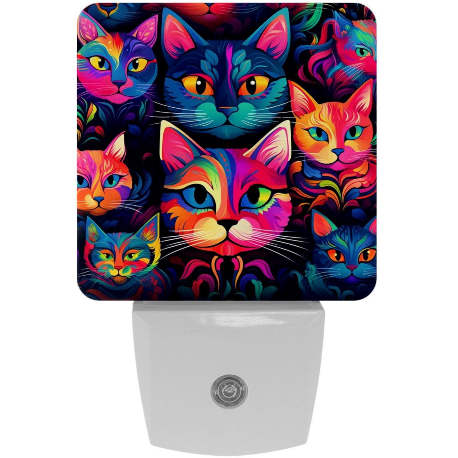 Cat LED Square Night Lights - Compact and Multifunctional Illumination ...