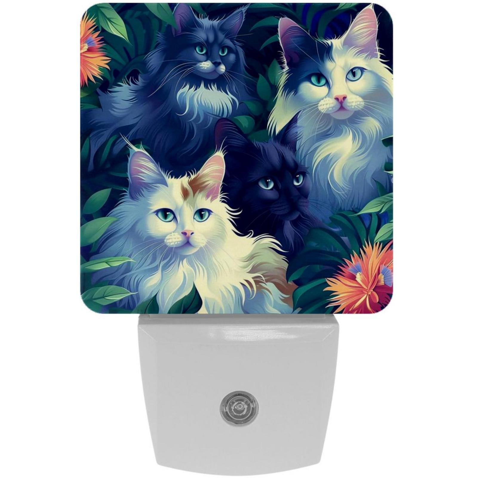 Cat LED Square Night Lights - Stylish and Energy-Efficient Illumination ...