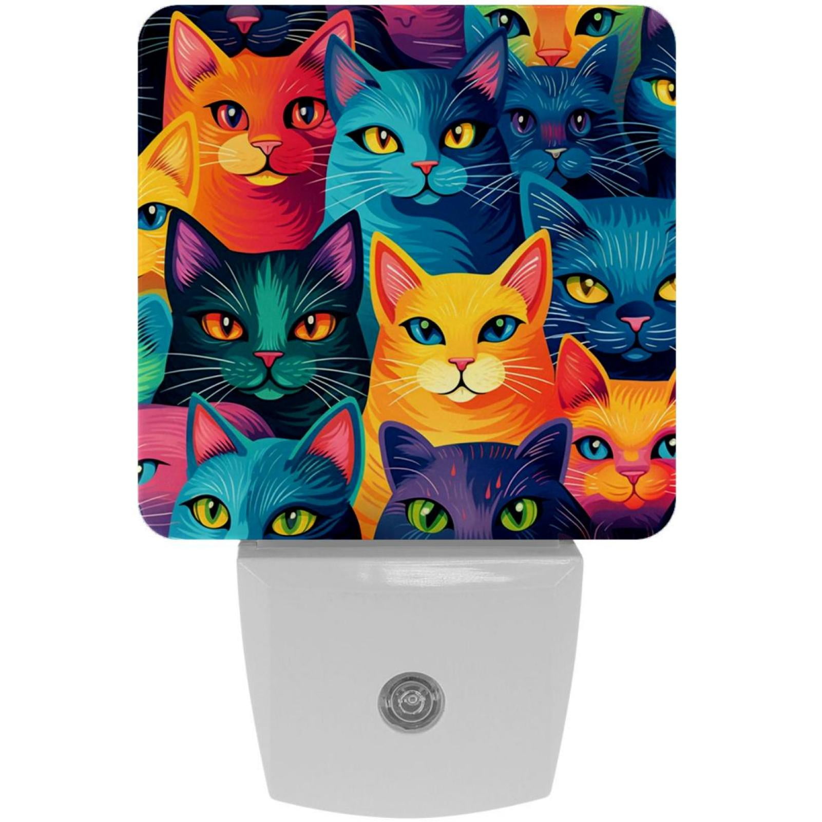 Cat LED Square Night Lights - Stylish and Energy-Efficient Room ...