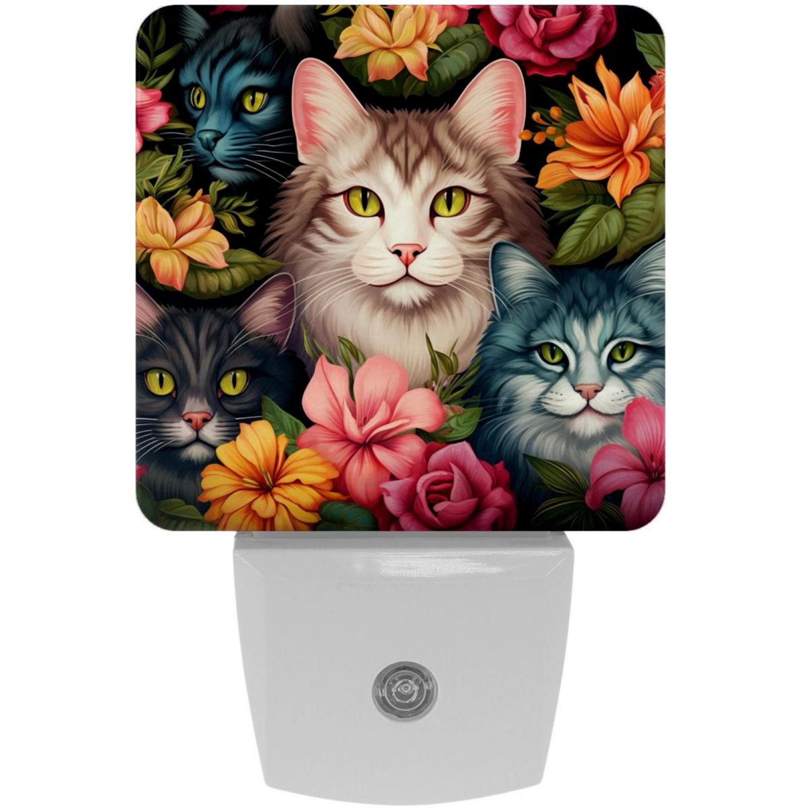 Cat LED Square Night Lights with Motion Sensor - Modern and Energy ...