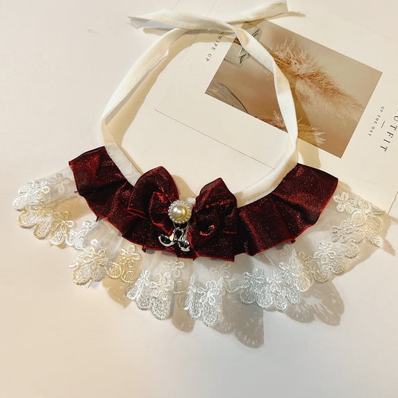 Cat Lace Collar Dog Bib Pet Fairy Ragdoll Cat Princess Style Scarf Bib ...