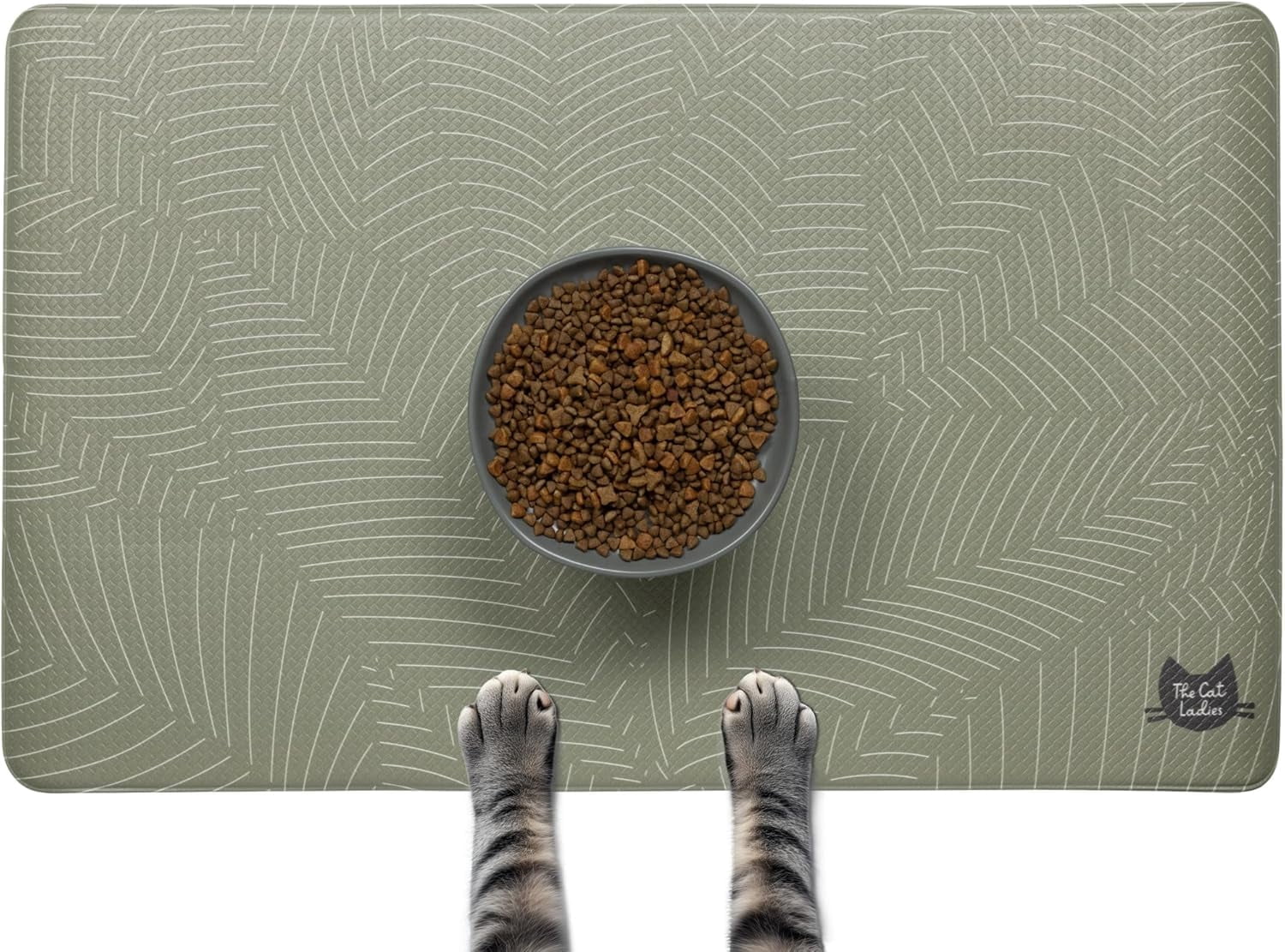 The Cat Ladies Cat Feeding Mat - Waterproof & Dishwasher Safe Small Pet ...