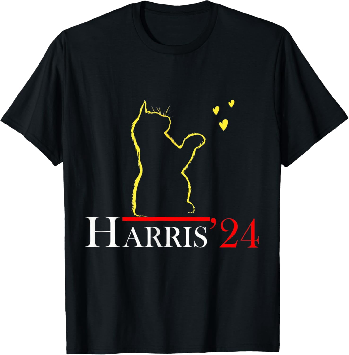 Cat Ladies For Kamala Funny Cat 2024 President Kamala Harris T-Shirt ...