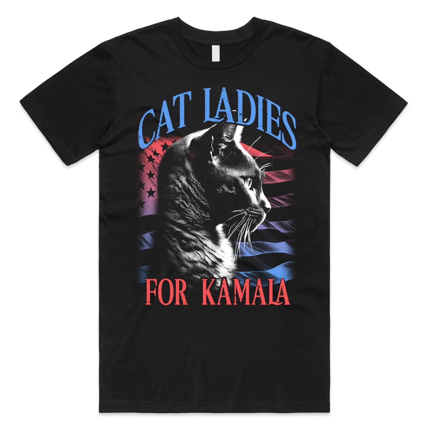Cat Ladies For Kamala Harris 2024 (1) T-shirt Tee Top US President ...