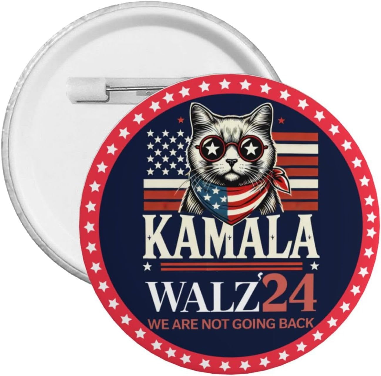 Cat Ladies Harris Waltz 2024 Button Pin 1pc Harris Walz 2024 Button Pin ...