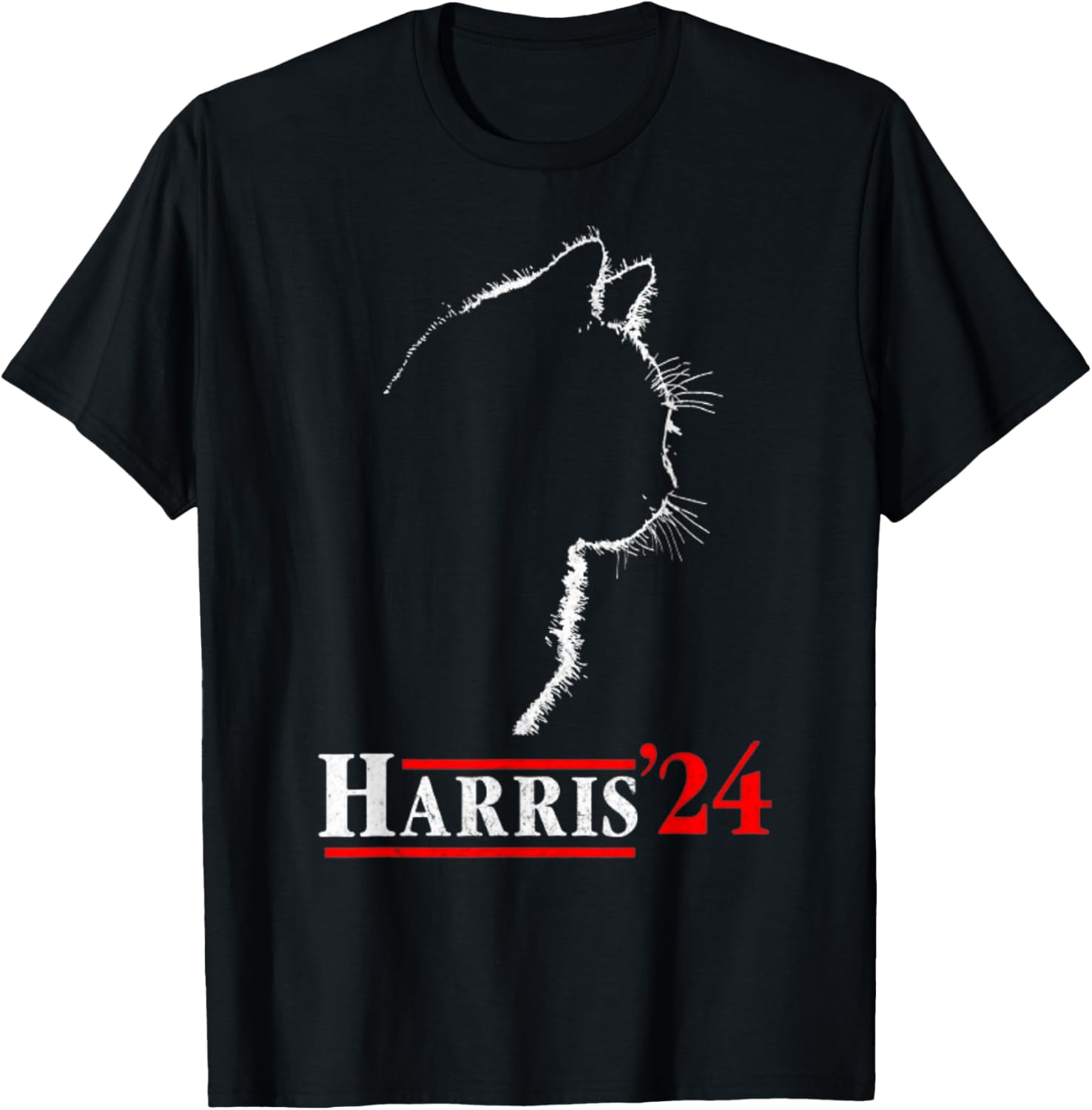 Cat Ladies for Kamala Funny Cat 2024 President Kamala-Harris T-Shirt ...