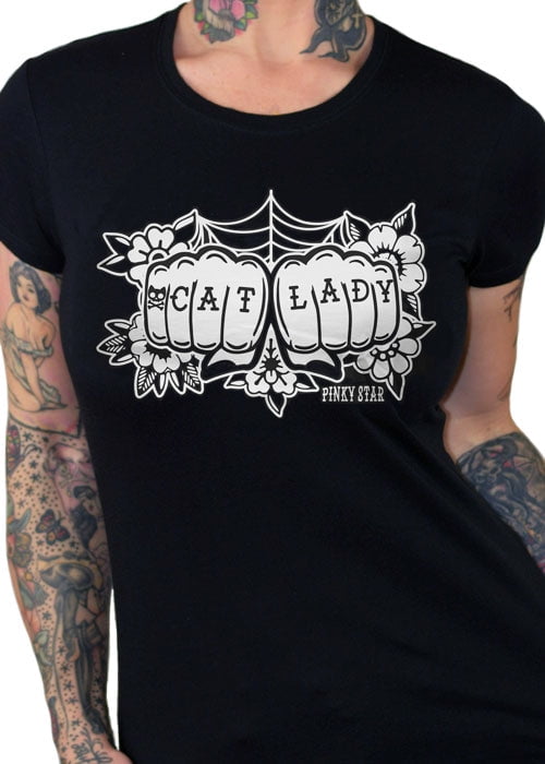 Cat Lady Knuckles Tee - Walmart.com