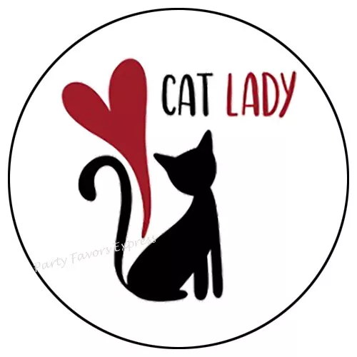 Cat Lady Sticker Party Favors Sticker Envelope Seals Labels Stickers ...