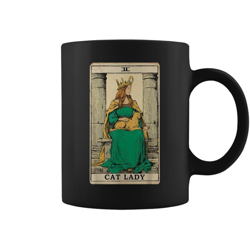 Cat Lady Tarot Card Gothic Deck Reader Lover Women Coffee Mugs ...