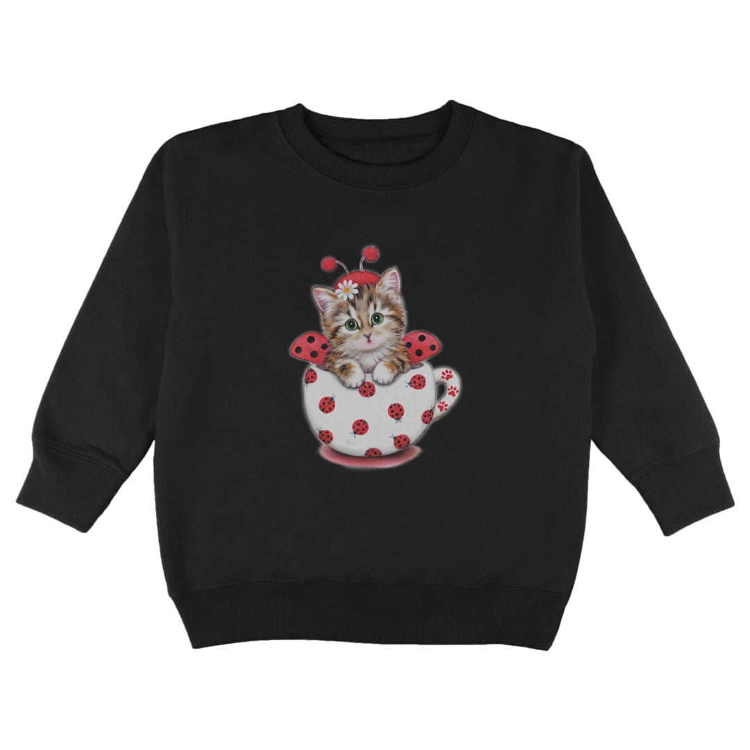 Cat Ladybug Toddler Sweatshirt - Walmart.com