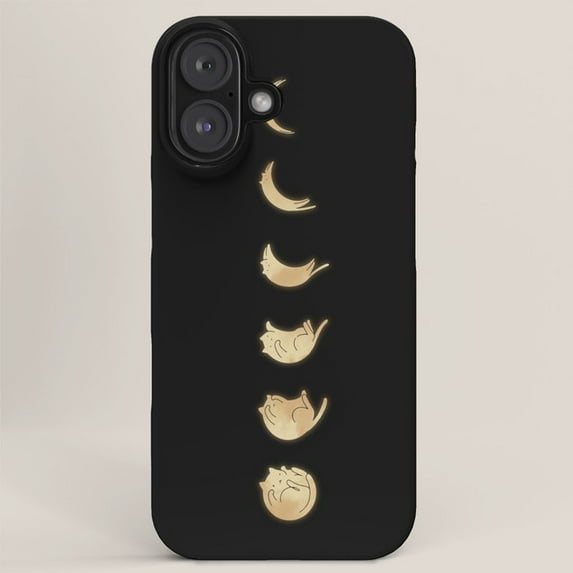 Cat Landscape Phases of the Meow Phone Case Whimsical Cat Art for ...