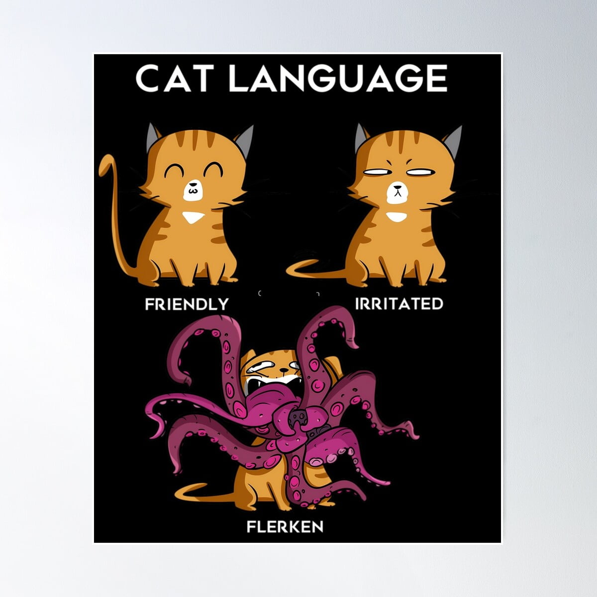 Cat Language - Flerken Poster Wall Art, Modern Wall Decor For Living ...