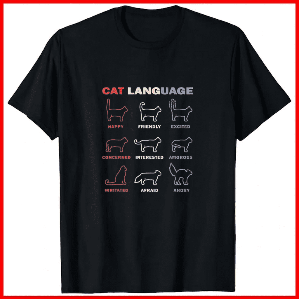 Cat Language For Cat Dad And Cat Mom Meow Communication Pattern Unisex ...