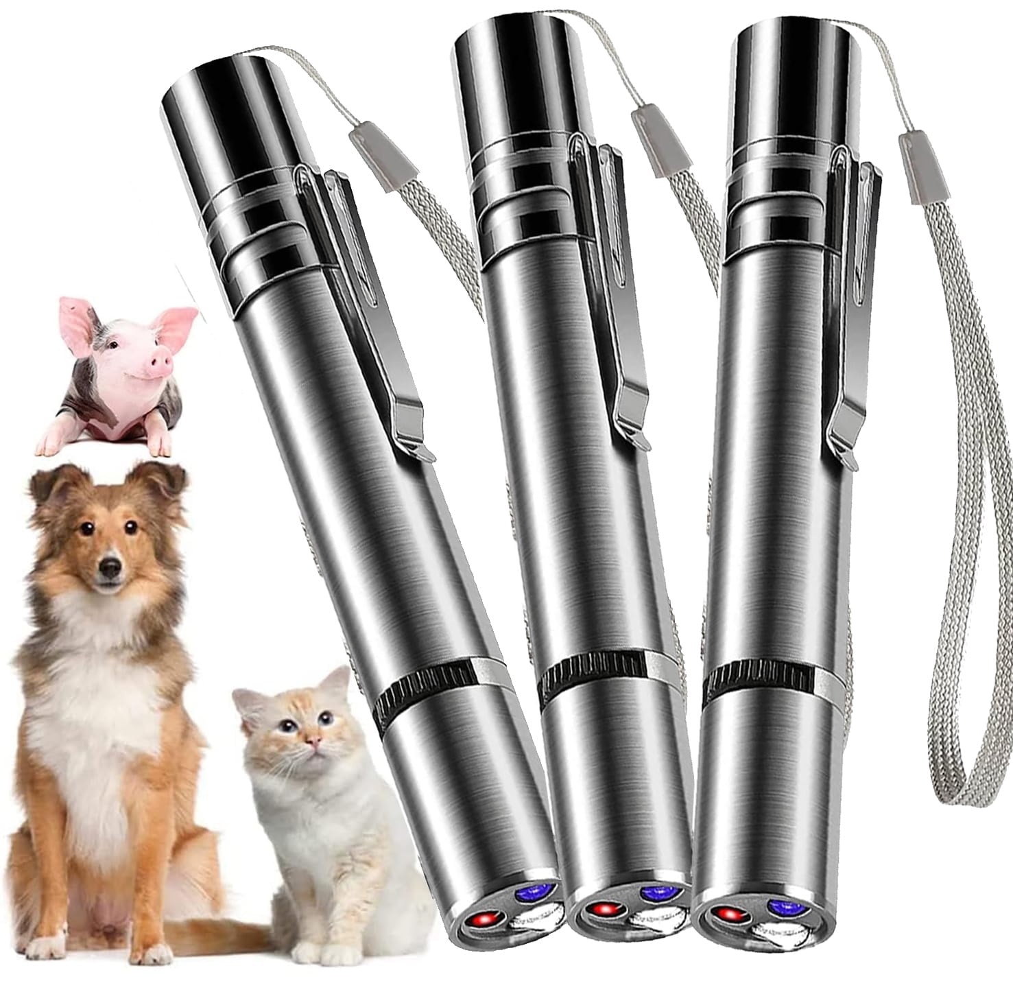Cat Laser Pointer Toy,Dog Laser Pointer,7 Adjustable Patterns Laser ...