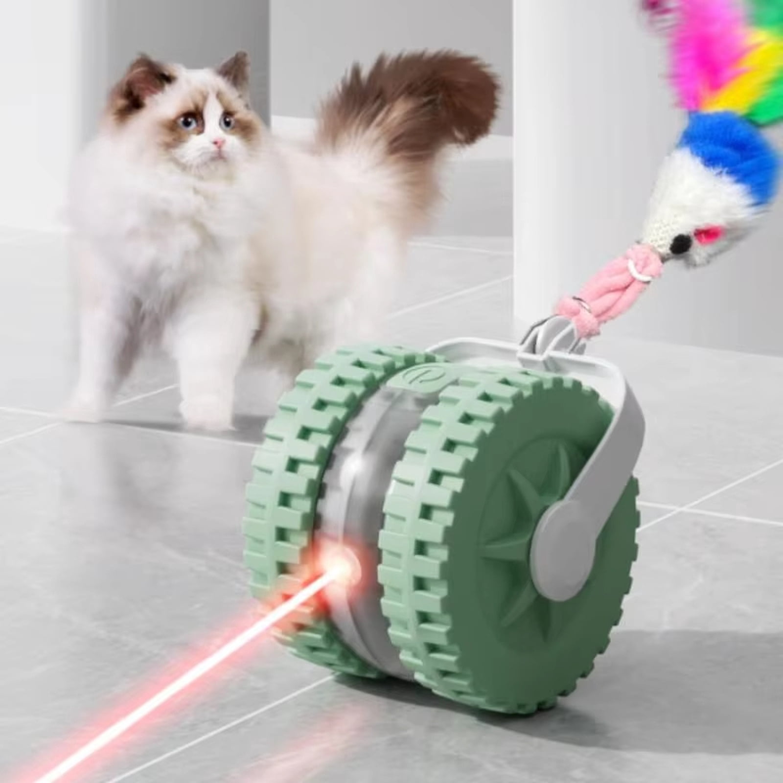 Cat Laser Toy Automatic, Rolling Cat Toy, Mouse Cat Toy, Cat Ball ...