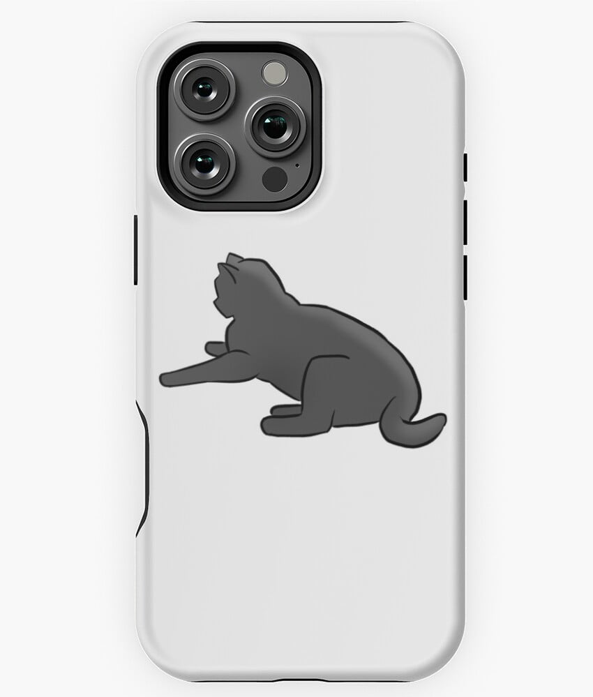 Cat Lay Gray Sleeping Kitty M2757 Phone Case for iPhone 17 16 15 14 13 ...