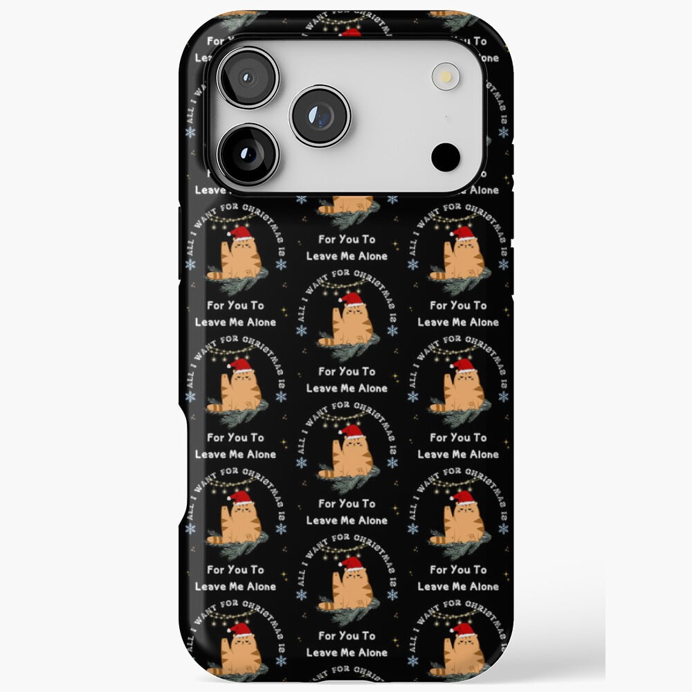 Cat Leave Me Alone Protective Case for iPhone 11 12 13 14 15 16 17 Pro ...