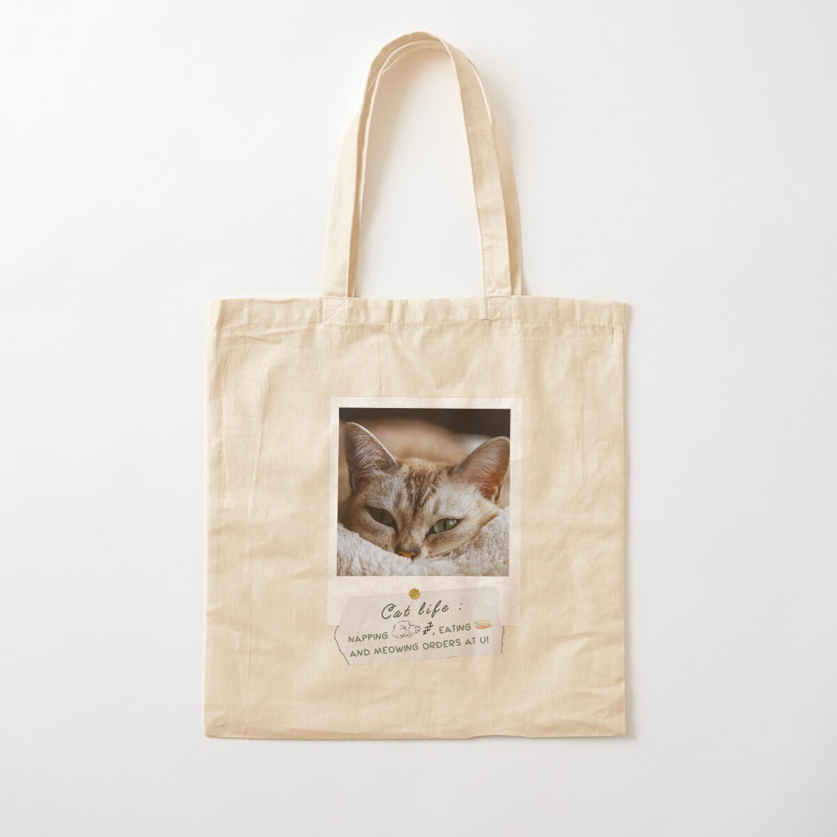 Cat Life: Naps And Meows Cotton Tote Bag Canvas Tote Bag, Family Gift ...