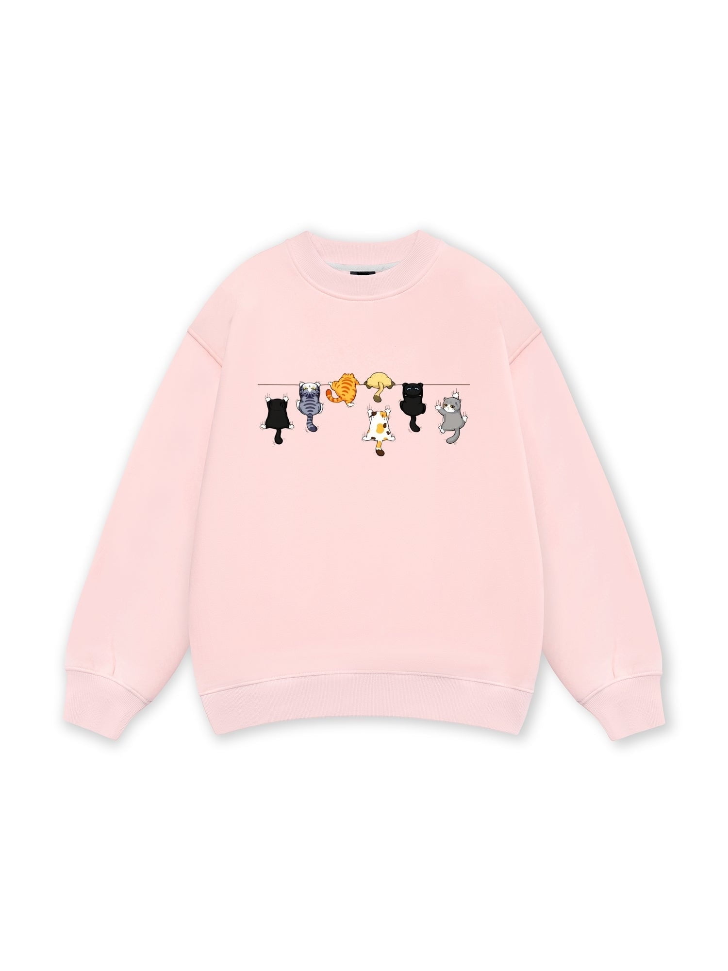 Cat Line Up Sweatshirt, Cute Cat - Walmart.com