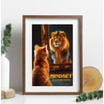 Cat Lion Reflection Mindset is Everything Tabby Kitty Motivational ...