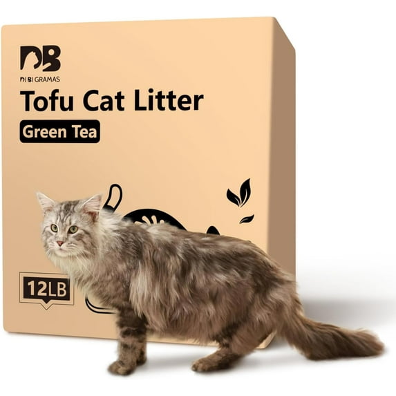 Cat Litter 12LB/2 Packs Dust-Free Clumping Tofu Cat Litter Quickly ...