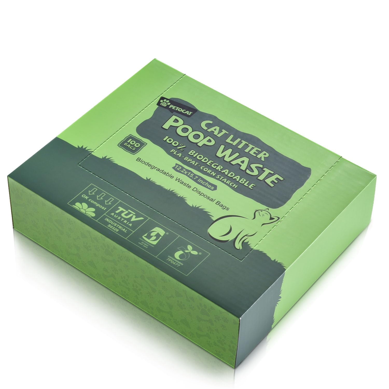 Cat Litter Bags for Poop Biodegradable Cat Waste Disposal Bag Leakproof ...