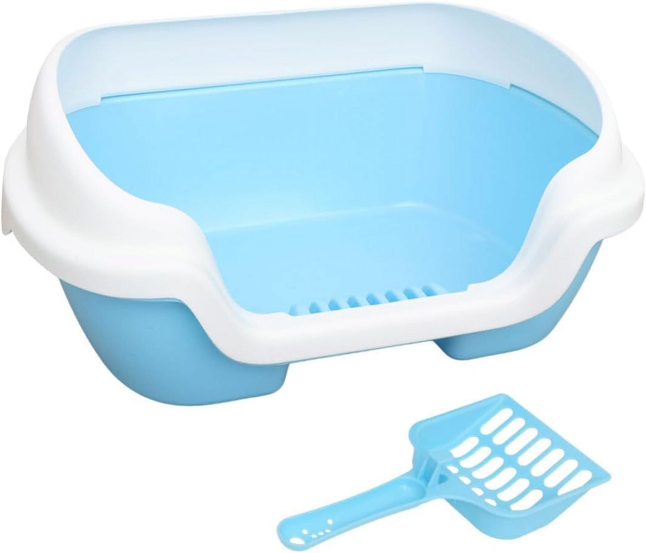 Cat Litter Basin Open Cat Litter Box with High Side, Splashing Cats ...