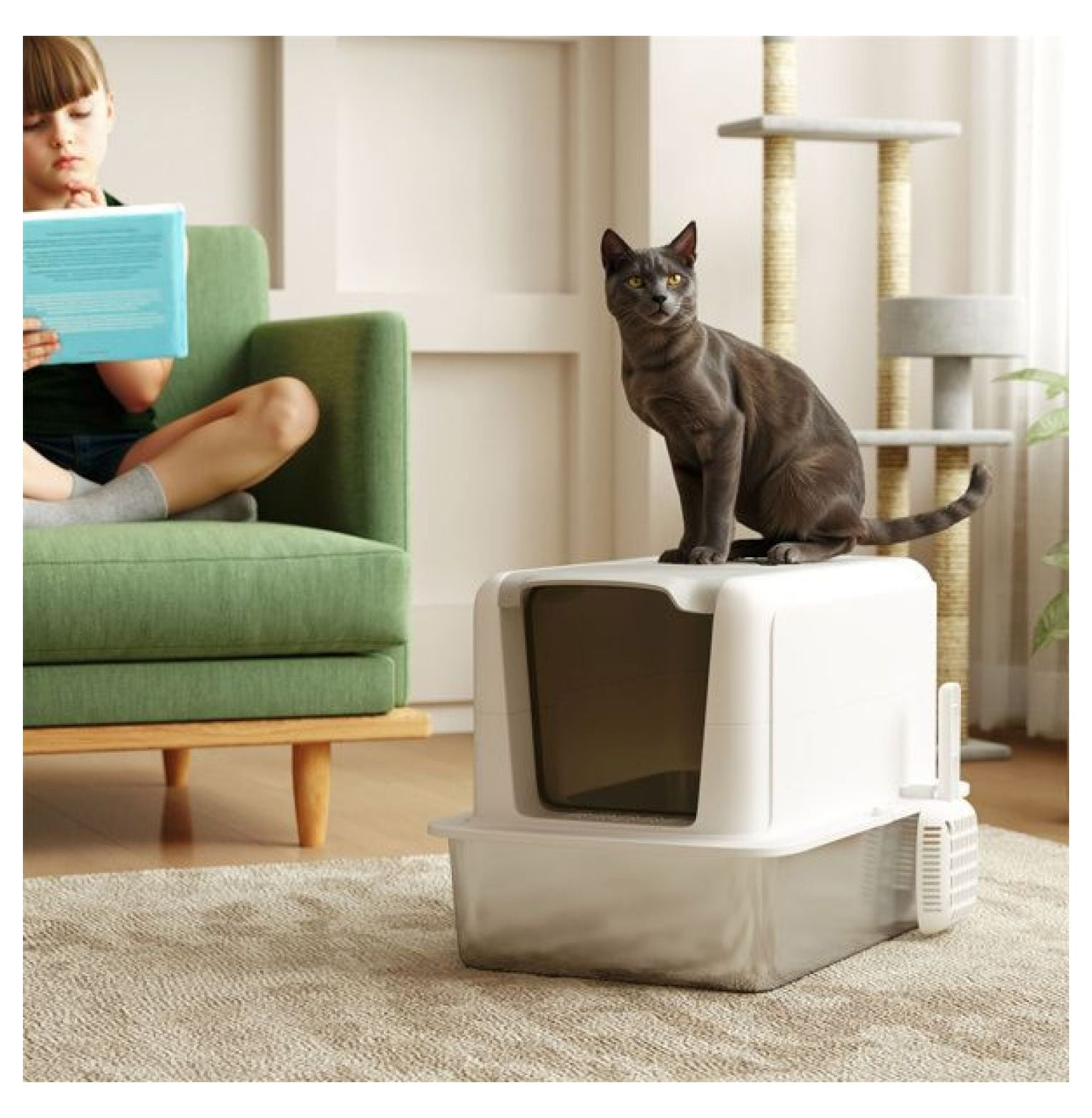 Cat Litter Box, Cat Litter Box Enclosure - Walmart.com