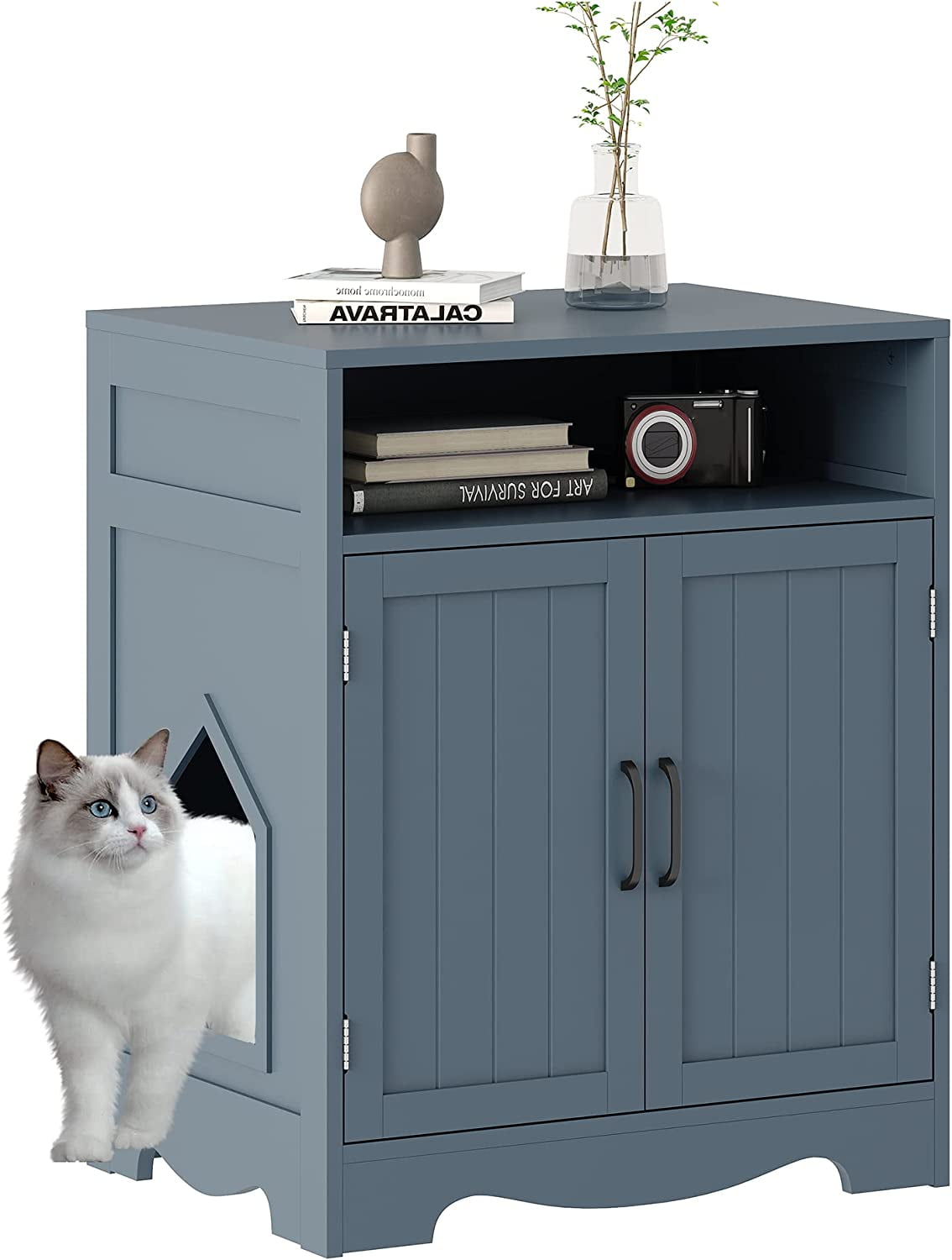 Cat Litter Box Enclosure, Cat Litter Box Furniture Hidden, Cat Washroom ...