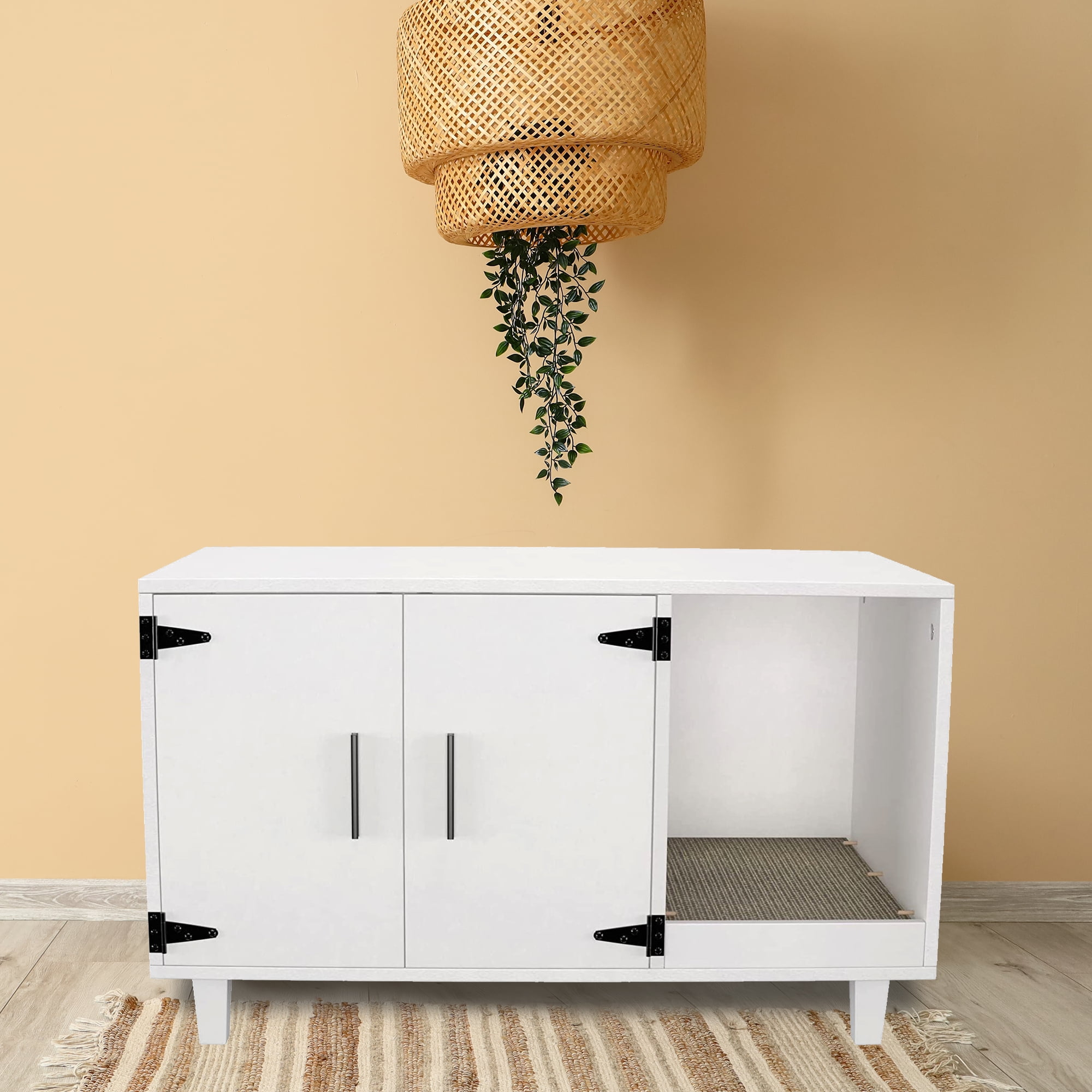 Cat Litter Box Enclosure Cat Washroom Hidden Litter Box Modern Wooden ...