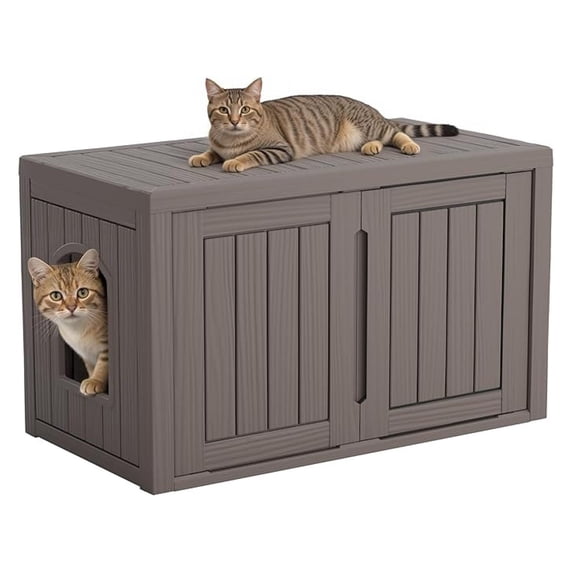 Cat Litter Box Enclosure, Covered Cat Litter Box with Adjustable ...
