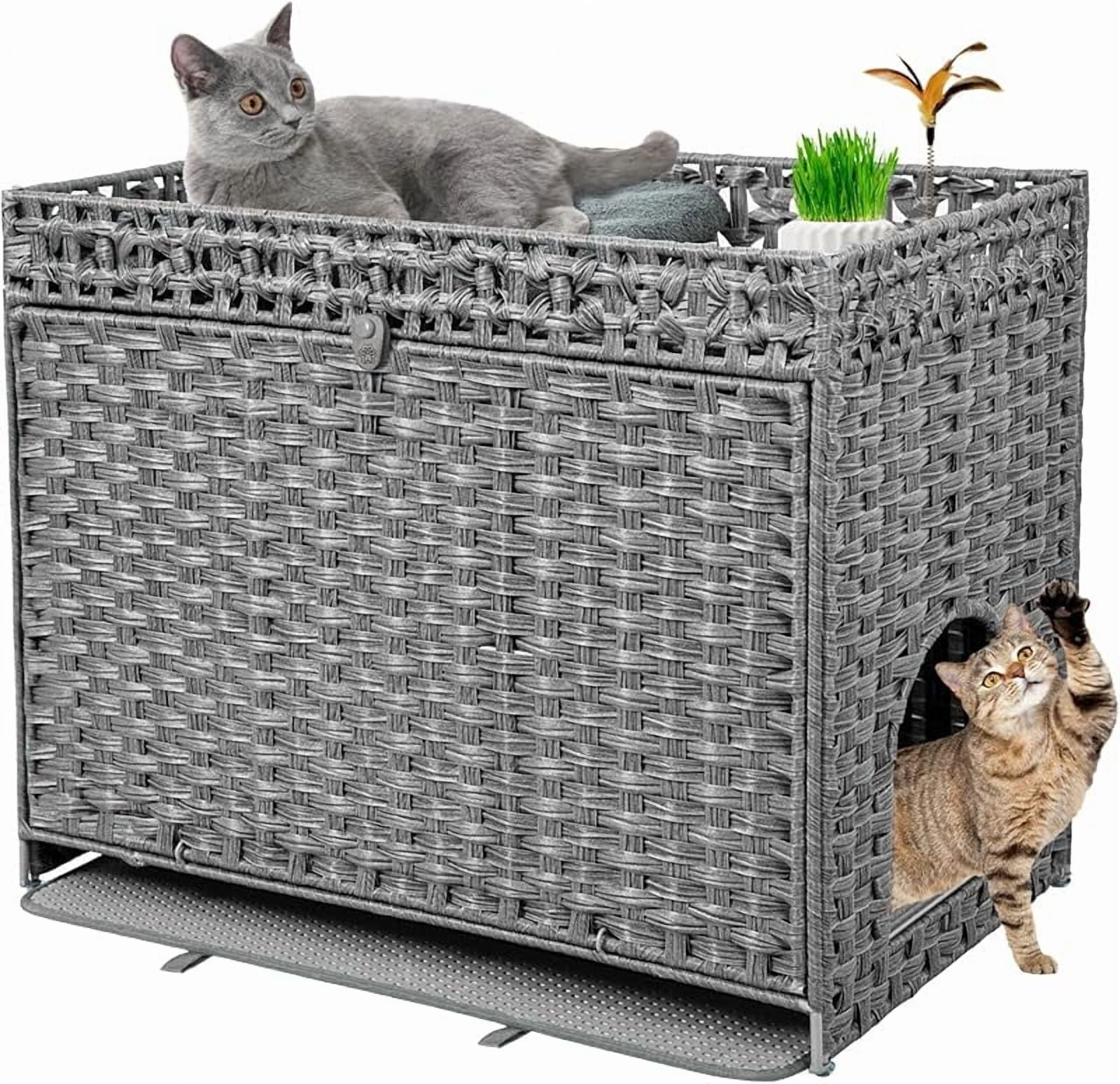 Cat Litter Box Enclosure Furniture Hidden, Pet House Litter Box ...