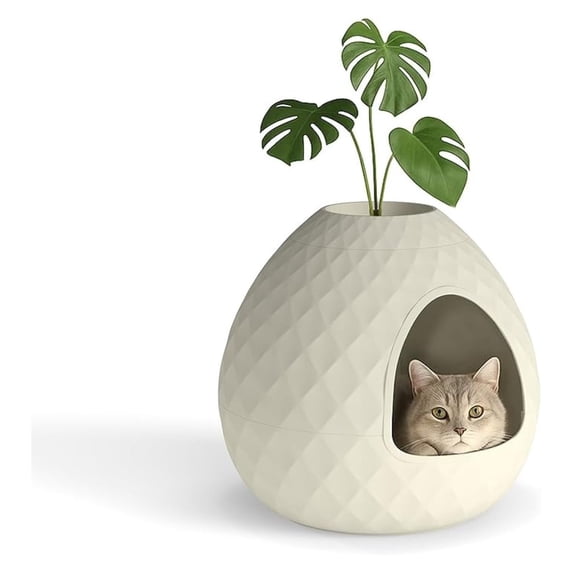 Cat Litter Box Enclosure with Removable Planter Top Plant Litter Box ...