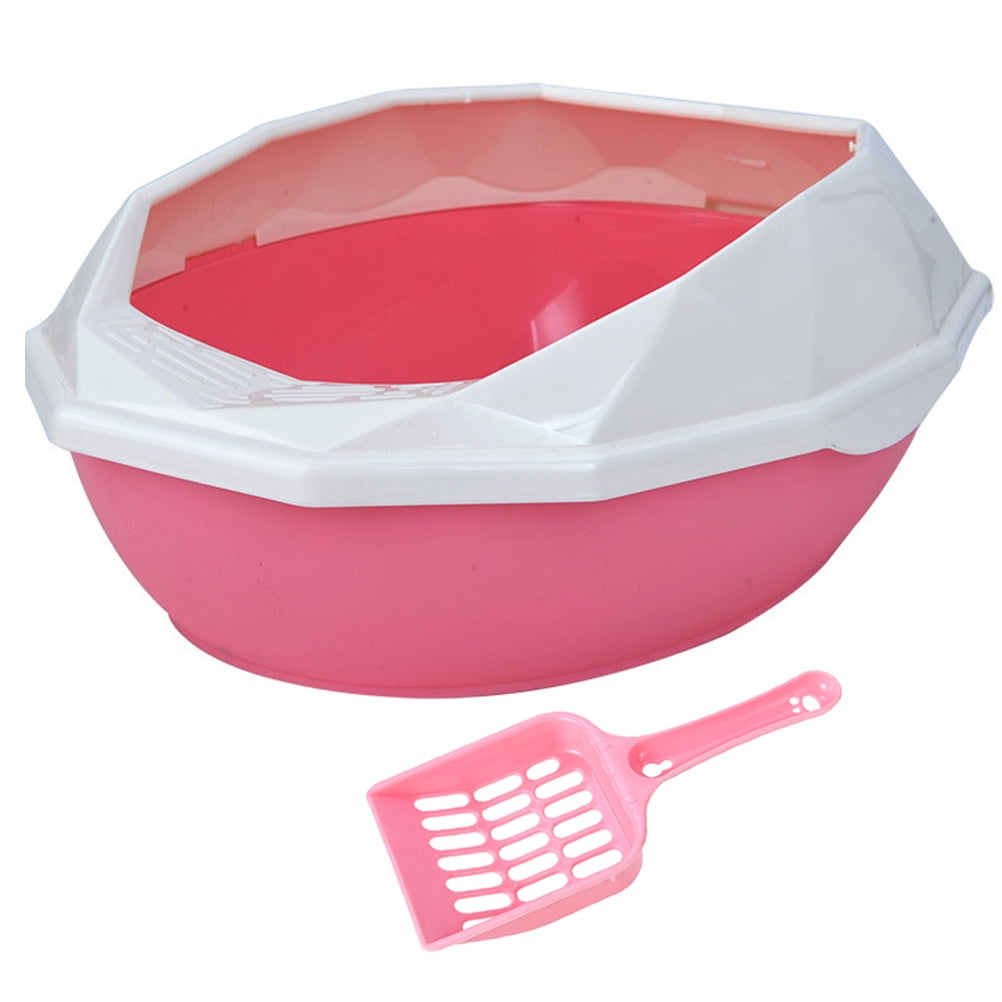 Cat Litter Box Enclosure Sifting Pet Toilet Bins Travel Pink - Walmart.com
