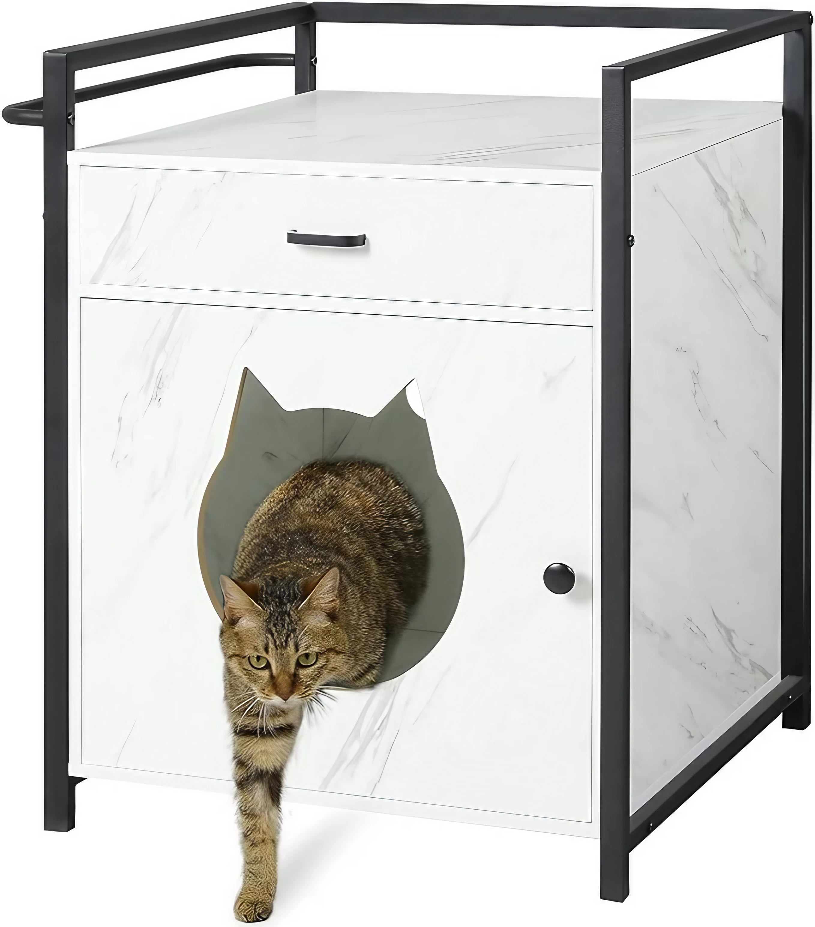 Cat Litter Box Enclosure with Storage Drawer - Walmart.com