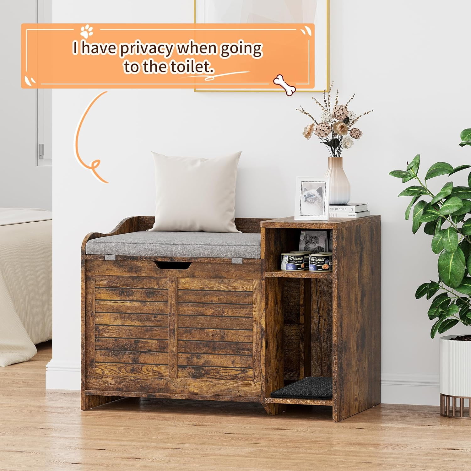 Cat Litter Box Enclosures with Top Opening, Cat Litter Box Furniture ...