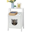 Cat Litter Box Furniture, Hidden Cat Bed End Table for Cats Nightstand ...
