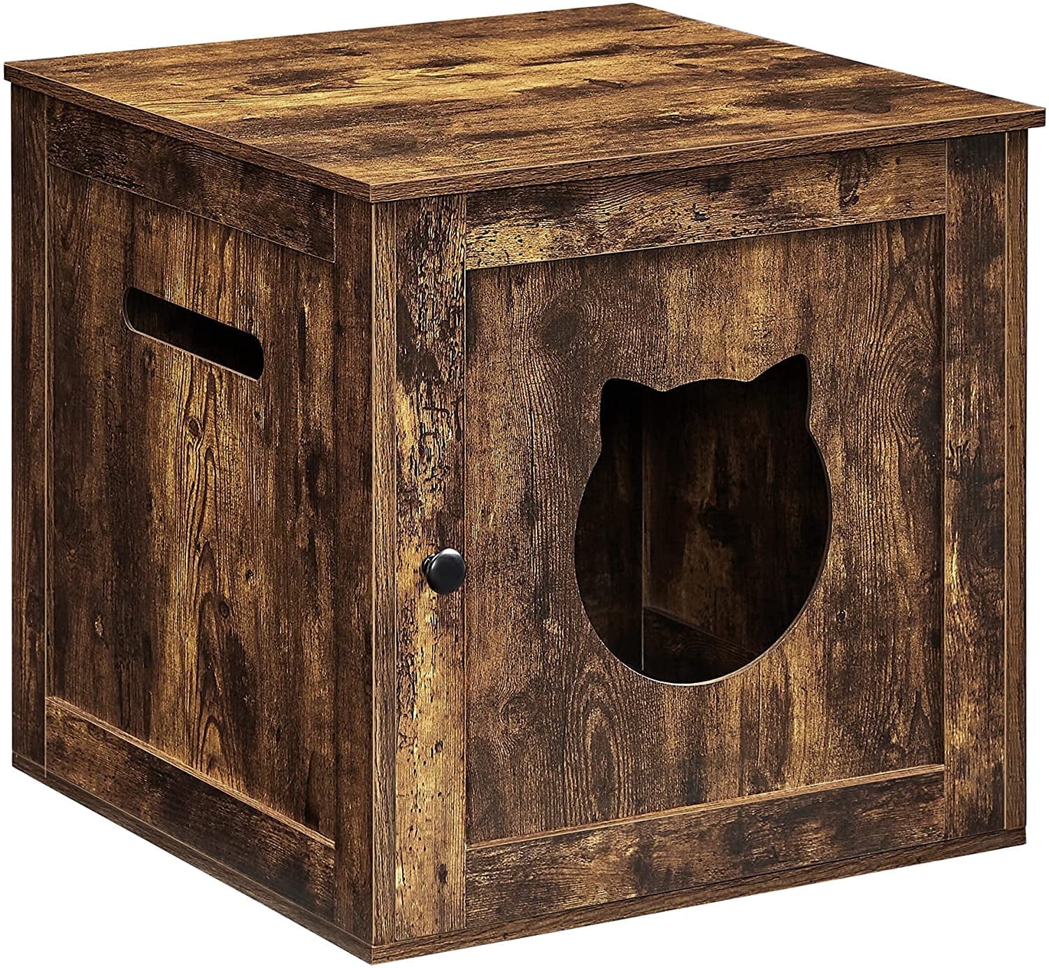 FEANDREA Large Hidden Enclosure Cat Litter Box Furniture, Indoor Cat ...