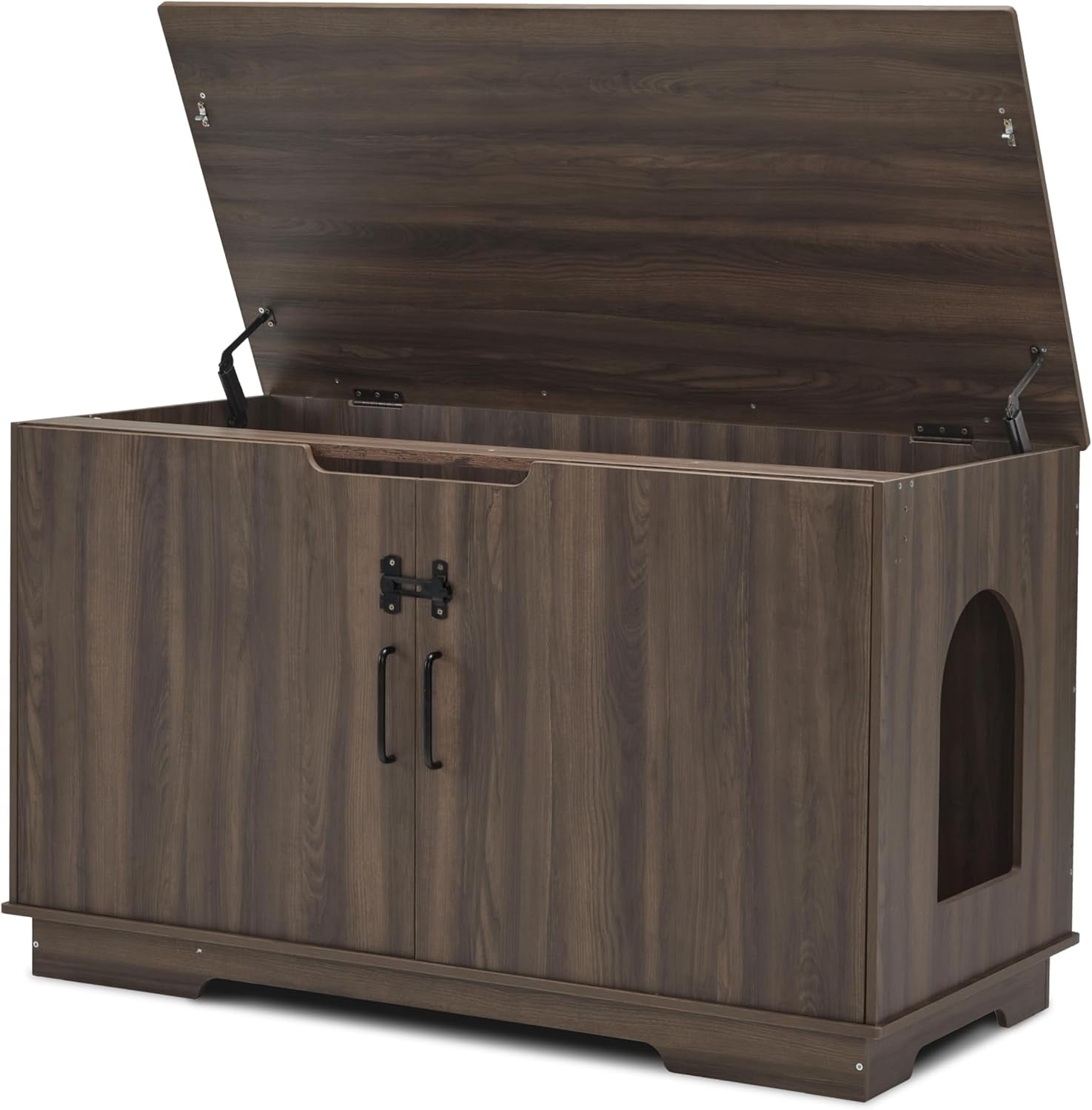 Cat Litter Box Furniture Hidden with Top Opening, XL Pet Enclosed ...