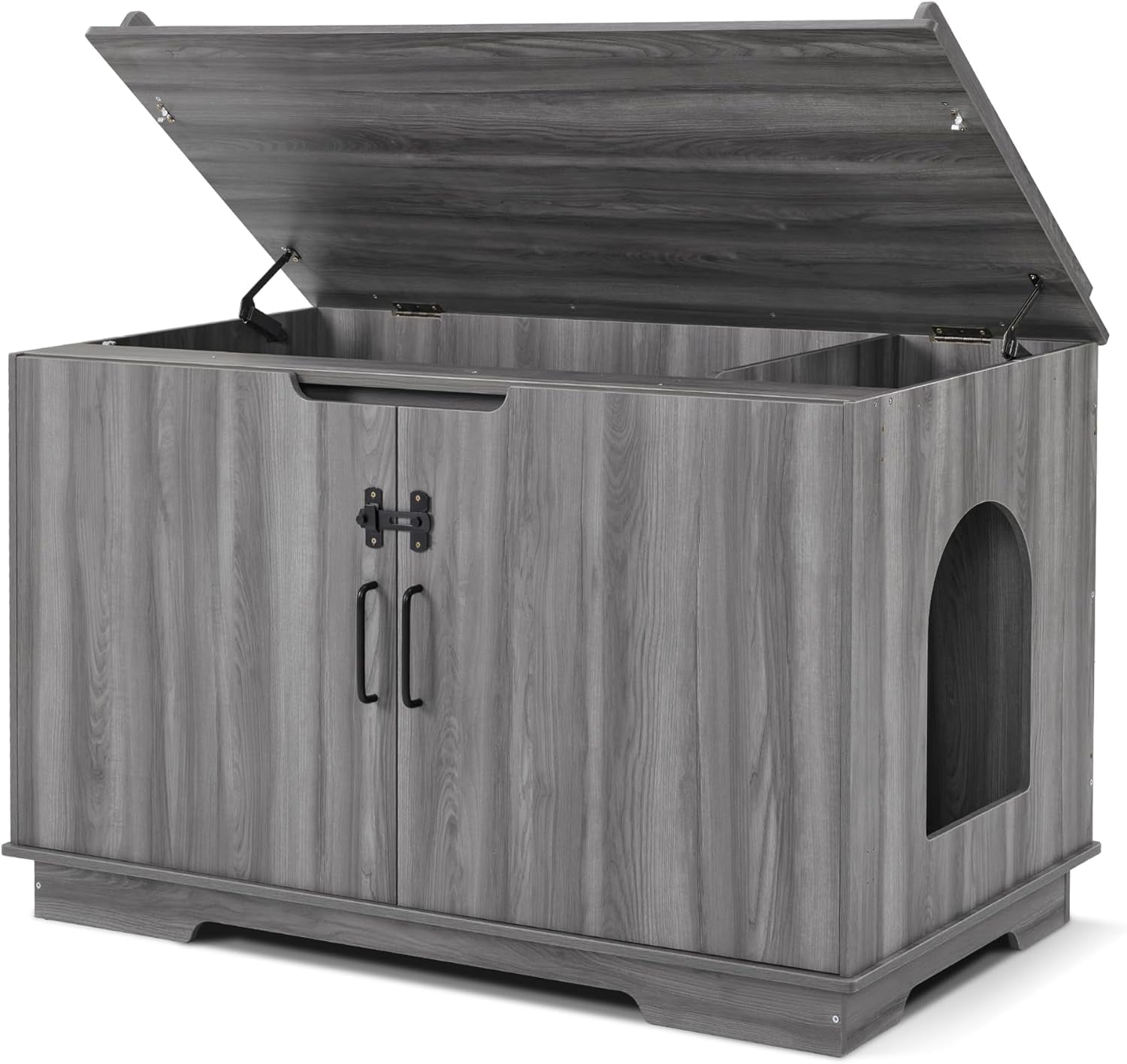 Cat Litter Box Furniture Hidden with Top Opening, XL Pet Enclosed ...
